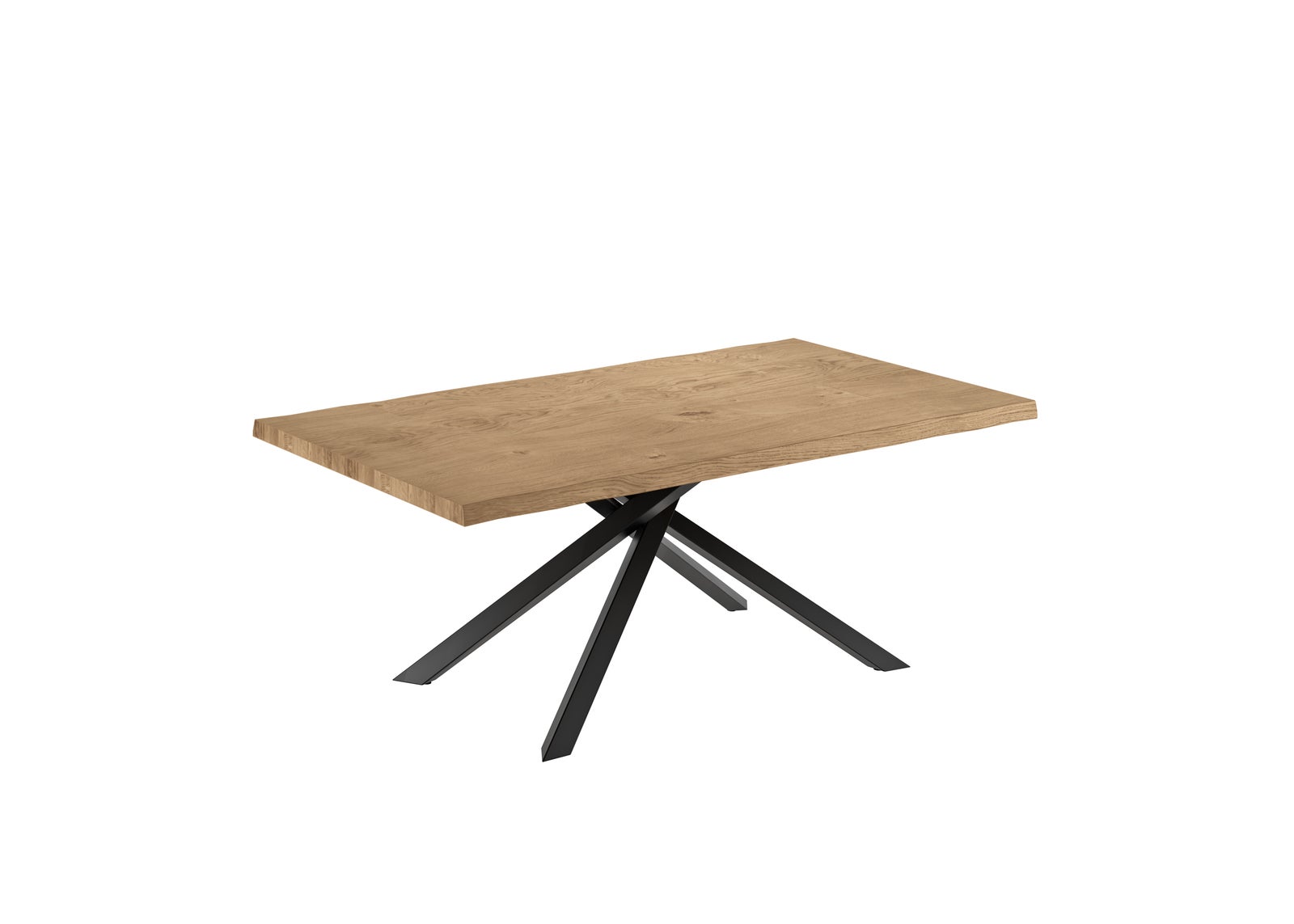 Spike Table Extensible (200/300 x 100 cm) en Placage Chêne Noir | Leroy ...