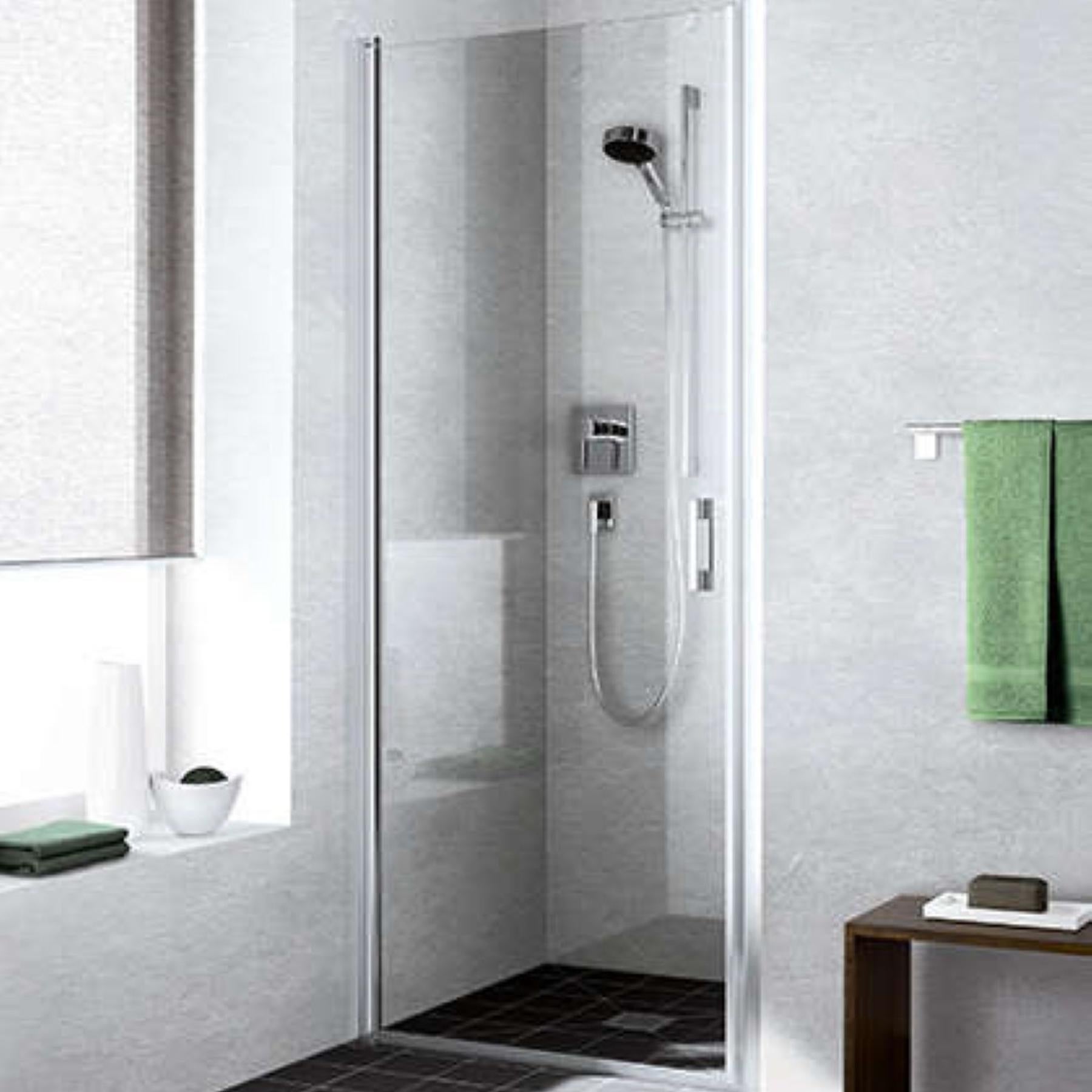 Pared de ducha giratoria anchura 100 cm altura 200 cm plata acabado ...