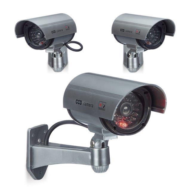 Fausse caméra de surveillance, lot 3, lampe LED, murale, sécurité ... Fausse caméra de surveillance, lot 3, lampe LED, murale, sécurité ...