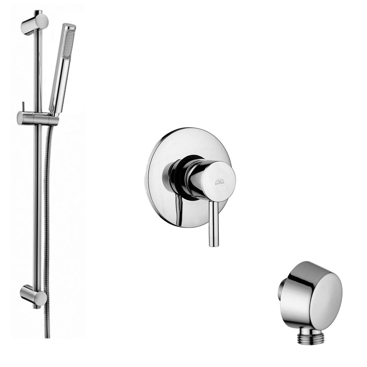 Ensemble de rail coulissant avec mini douche ronde. mitigeur à ...