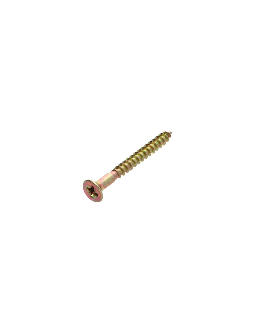 VBA Vis bois agglo Tête fraisée Pozi N°2 4.5X45 Percée Bichromaté-1 ...