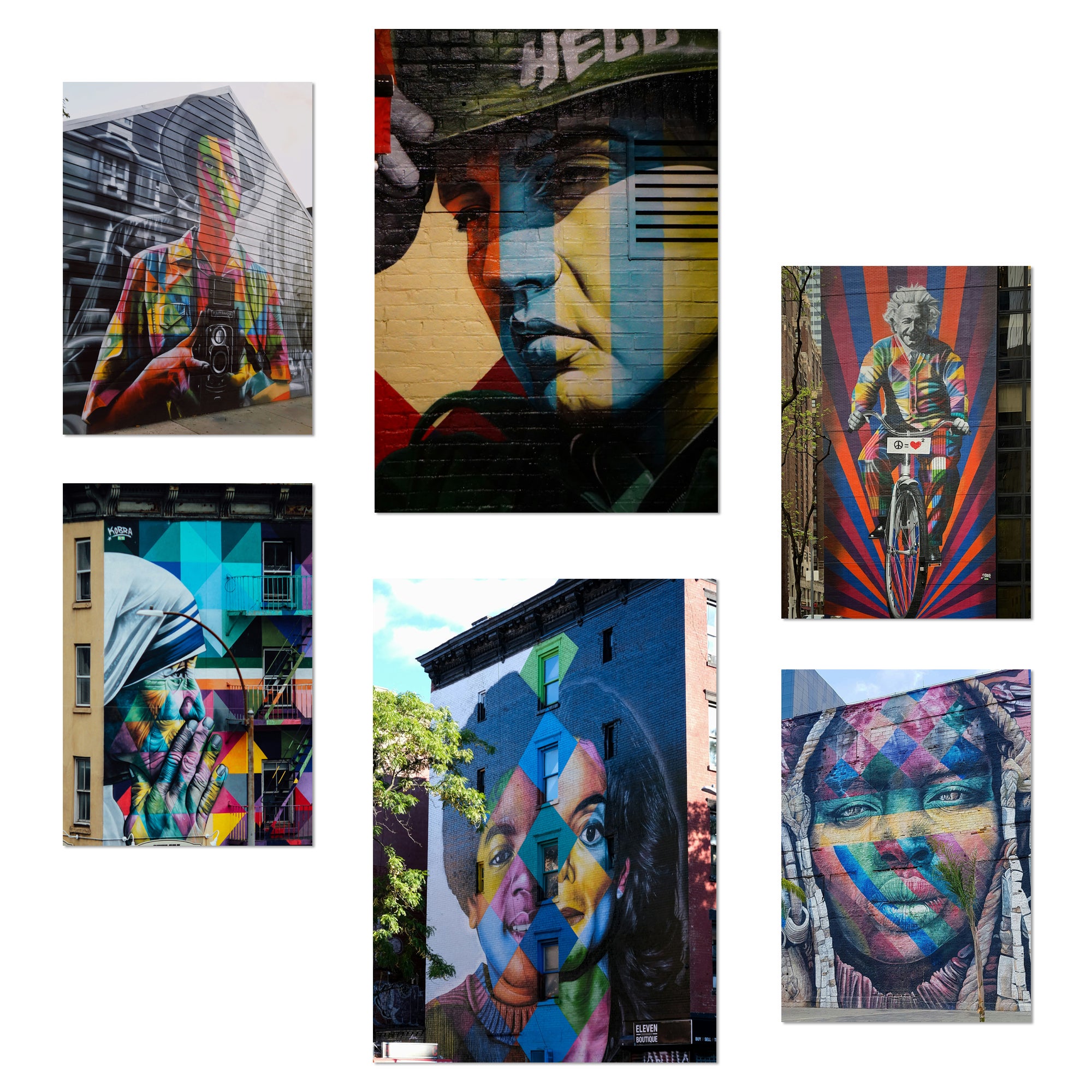 Nacnic Lot De 6 Affiches Graffitis, Frida, Jackson, Teresa, Einstein ...