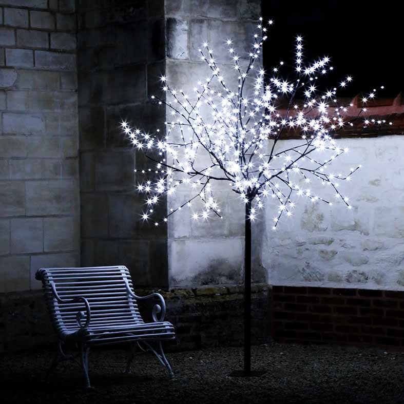 WIZARD - Arbre lumineux noir LED blanc H2,50m | Leroy Merlin