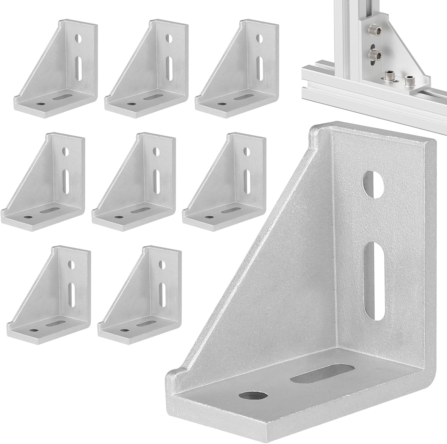 Lot de 8 Matériel de Fixation 40 x 80 mm Angulaire Angle Connecteurs en ...