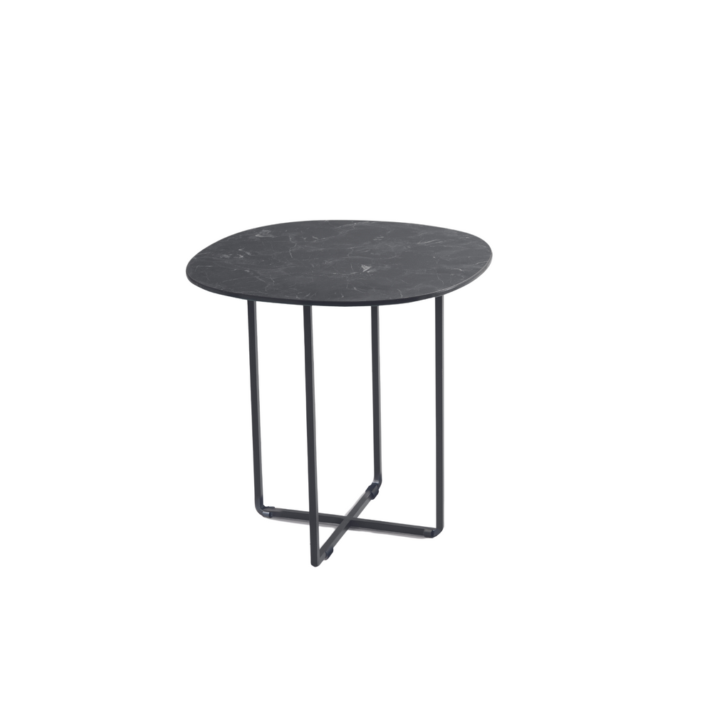 Table basse "Jason" en métal noir 50x50 cm 47h | Leroy Merlin