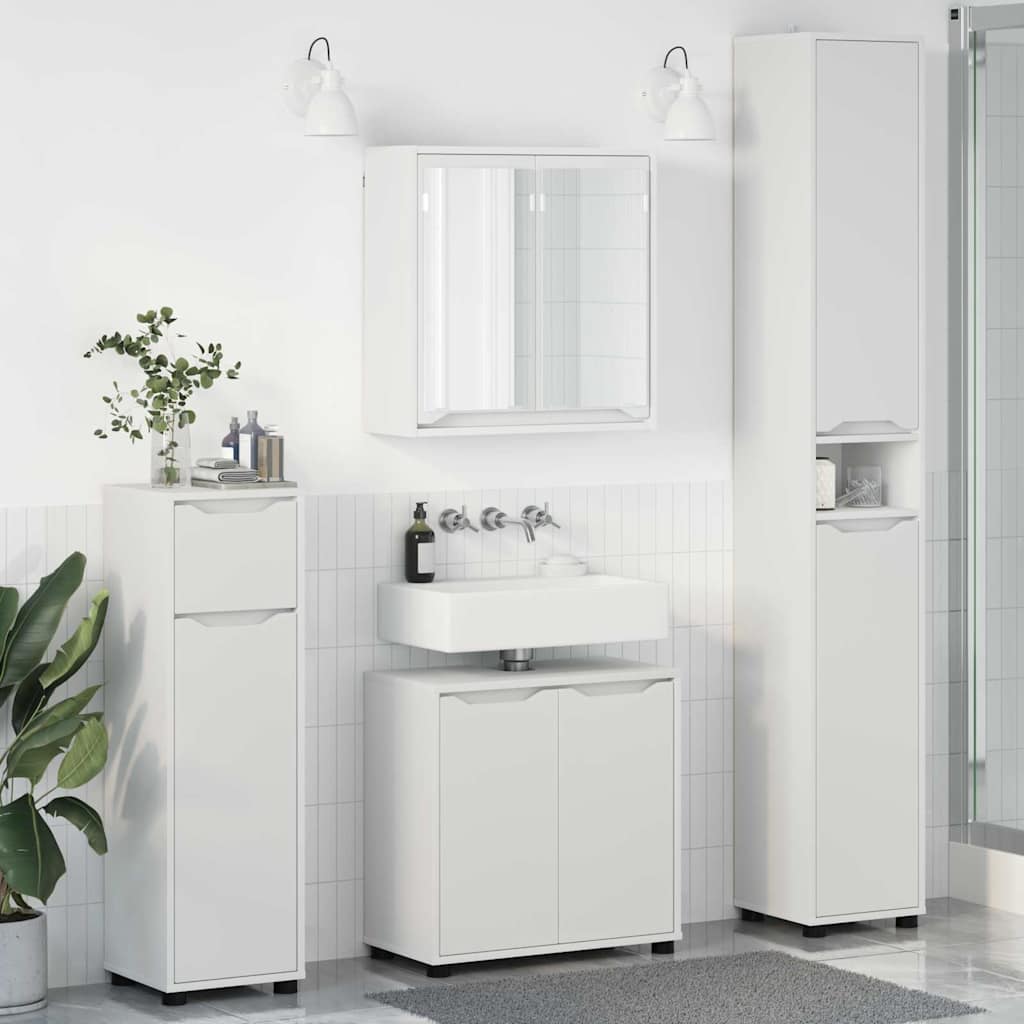 Juego de muebles de baño con cajón 4 pcs Madera contrachapada | Leroy ...
