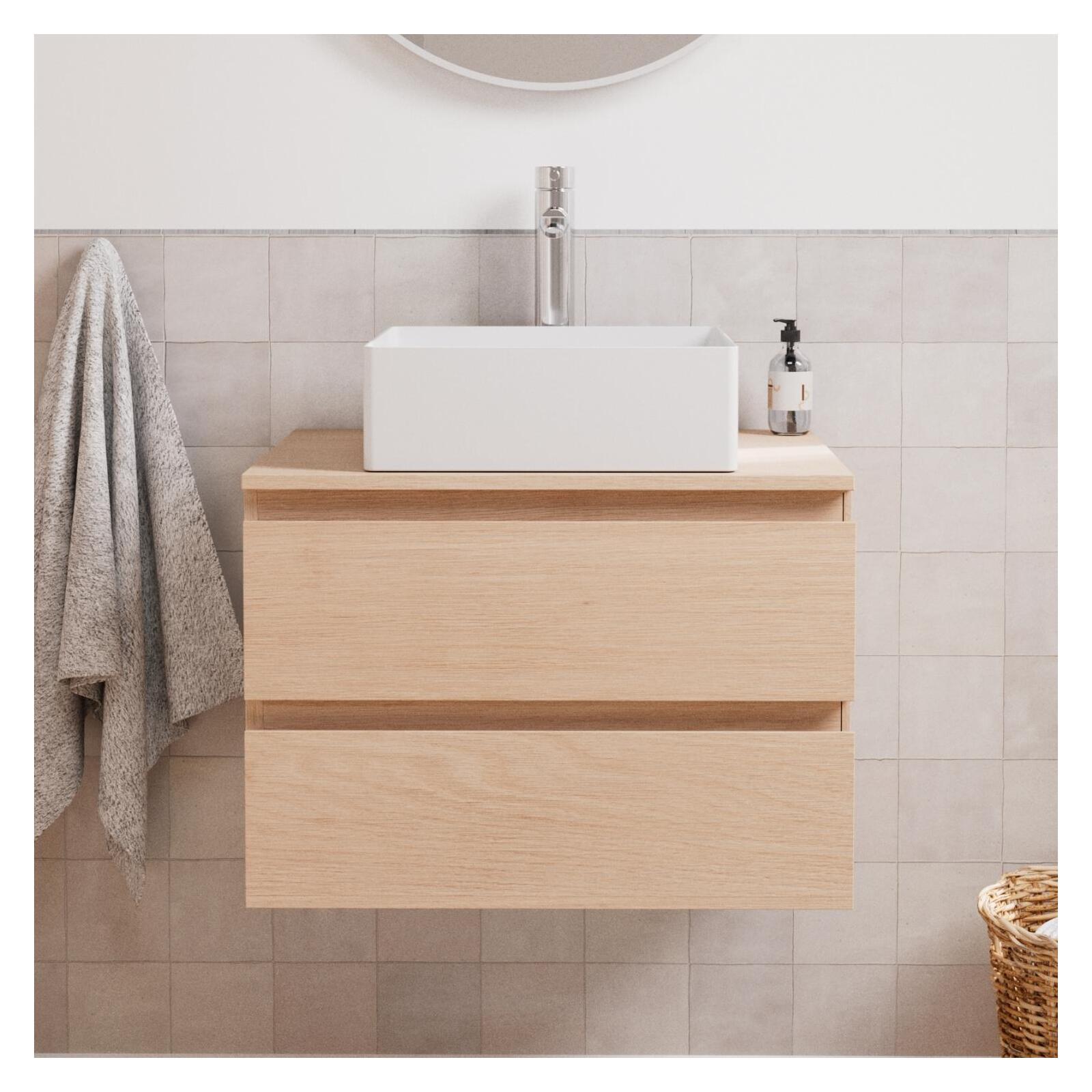 Conjunto mueble lavabo simple 60 cm + lavabo SORRENTO | Leroy Merlin