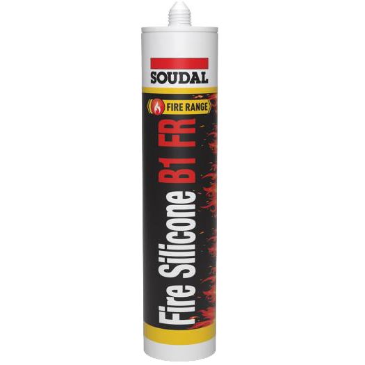 Mastic Fire Silicone B1 FR gris 300ml - SOUDAL - 147412 | Leroy Merlin