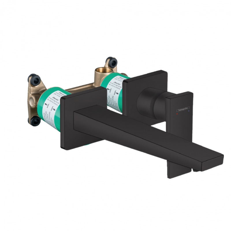 Hansgrohe Metropol Set Mitigeur lavabo encastré mural Noir mat Poignée ...