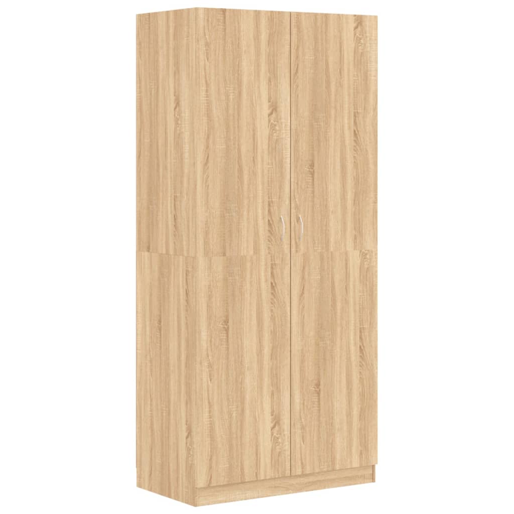 Armario de madera contrachapada color roble Sonoma 90x52x200 cm | Leroy ...