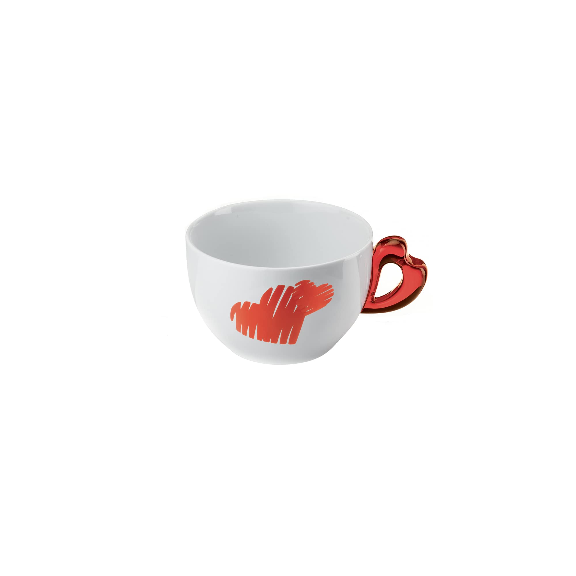Guzzini Tazza Colazione Love, Rosso Chiaro, 14 x 12.5 x h9 cm | Leroy ...