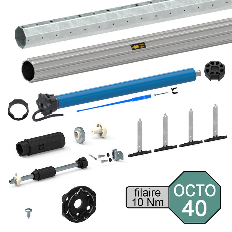 Kit de motorisation filaire pour volet roulant 20 kg - tube OCTO Ø 40 mm - 10 Nm | Leroy Merlin