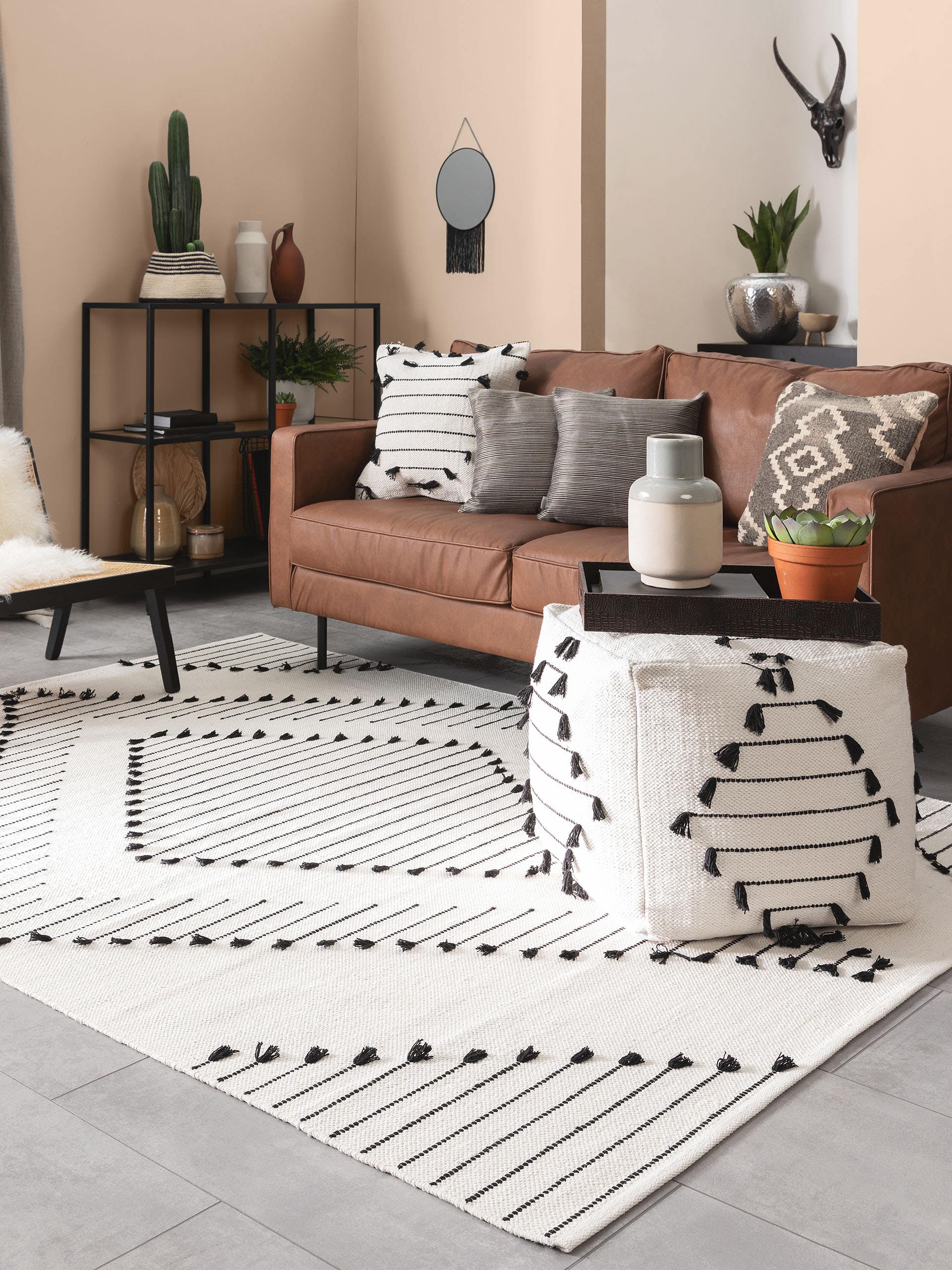 BENUTA - Tapis en coton ivory 120x170 cm | Leroy Merlin