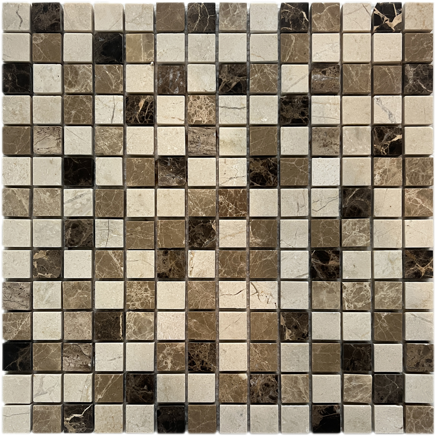 Mosaïque sur maille de pierre marron pour salle de bain et cuisine ...