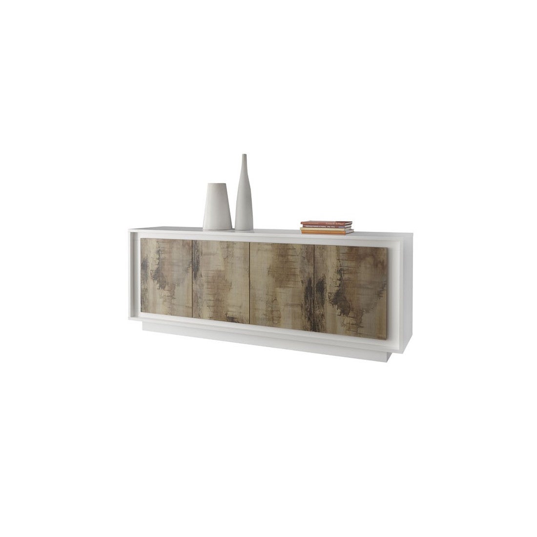 Buffet 4 portes Planches bois - RIMINI | Leroy Merlin