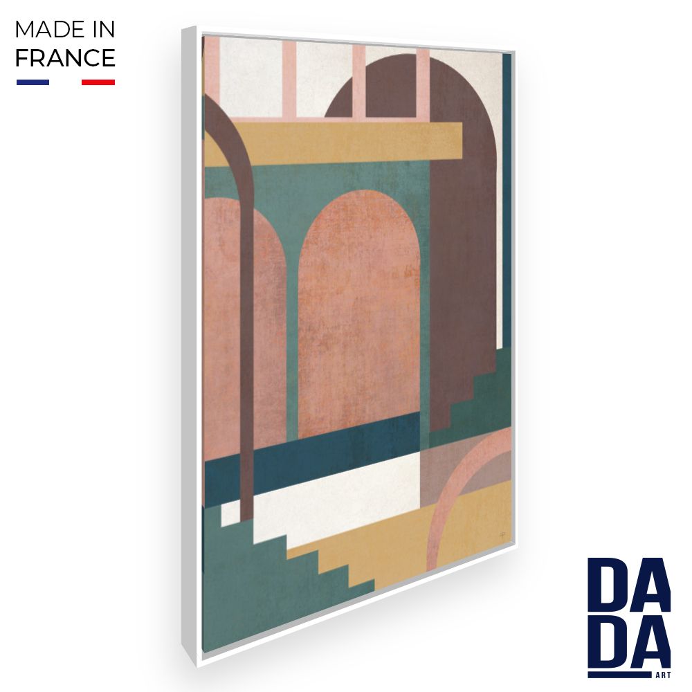 Toile encadrée Architecture abstraite / 50x70cm / Cadre Blanc ...