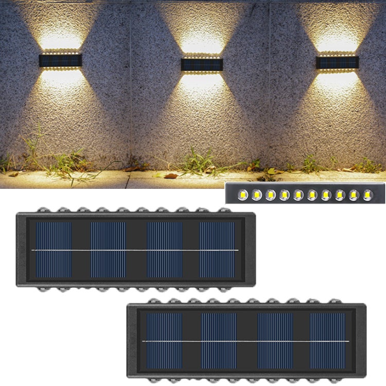 2PCS Applique solaire étanche d'extérieur, Applique solaire de clôture ...