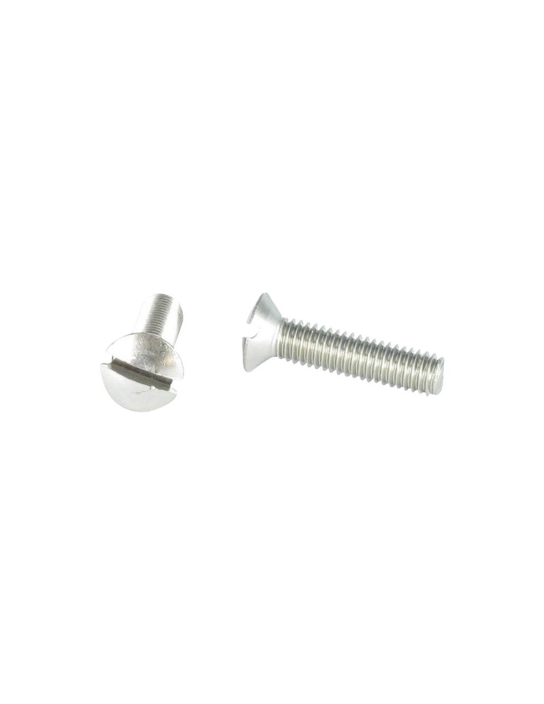 Vis métaux Inox A2 Tête fraisée bombée TFB Fendue M6X35-30 pièces ...