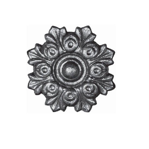 Rosace avec détail floral en fonte - Diamètre 100mm - À visser avec ...