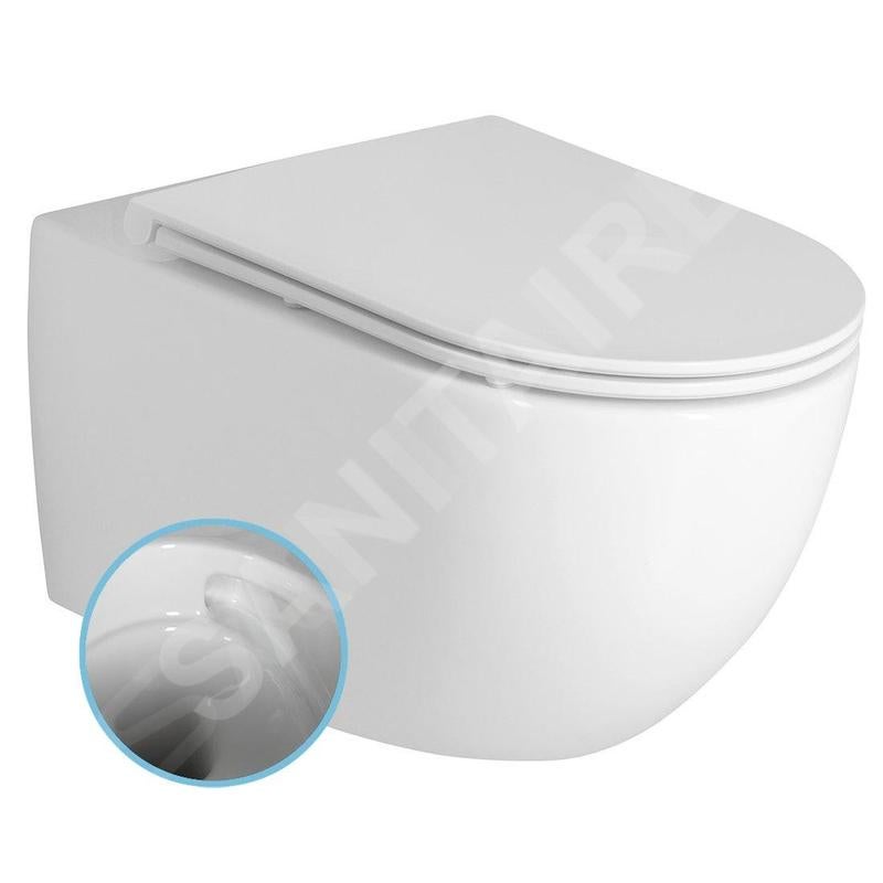 Bruckner Fulda - WC suspendu, Vortex Rimless, blanc 201.408.4 | Leroy ...
