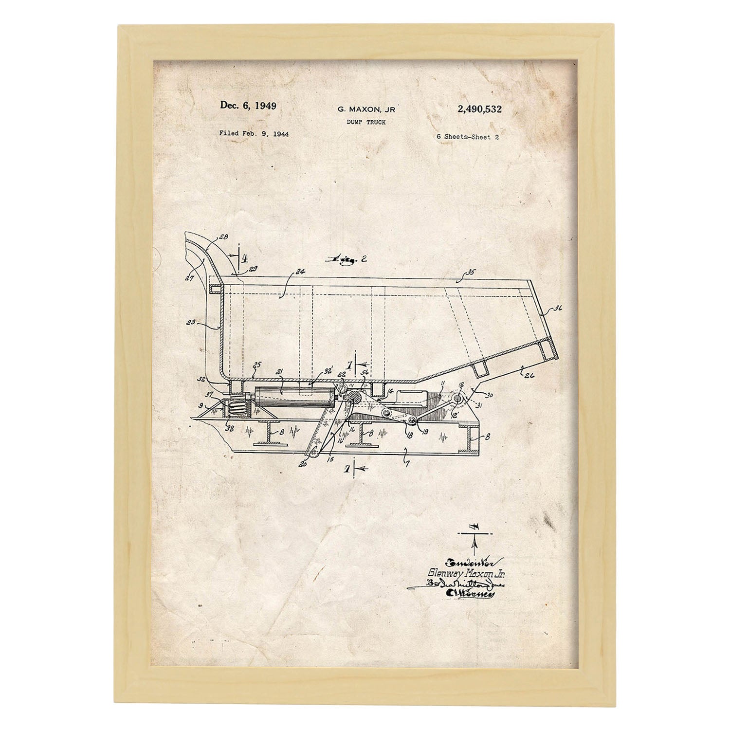 Patent De Camion À Ordures 3-ligne Avec Ancienne Conception De Brevet ...