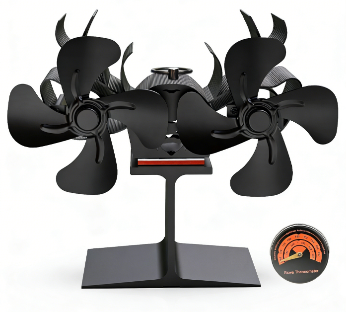 8 Blades Wood Stove Fan, Heat Powered Fan, Stove Top Fan for Wood Stove ...