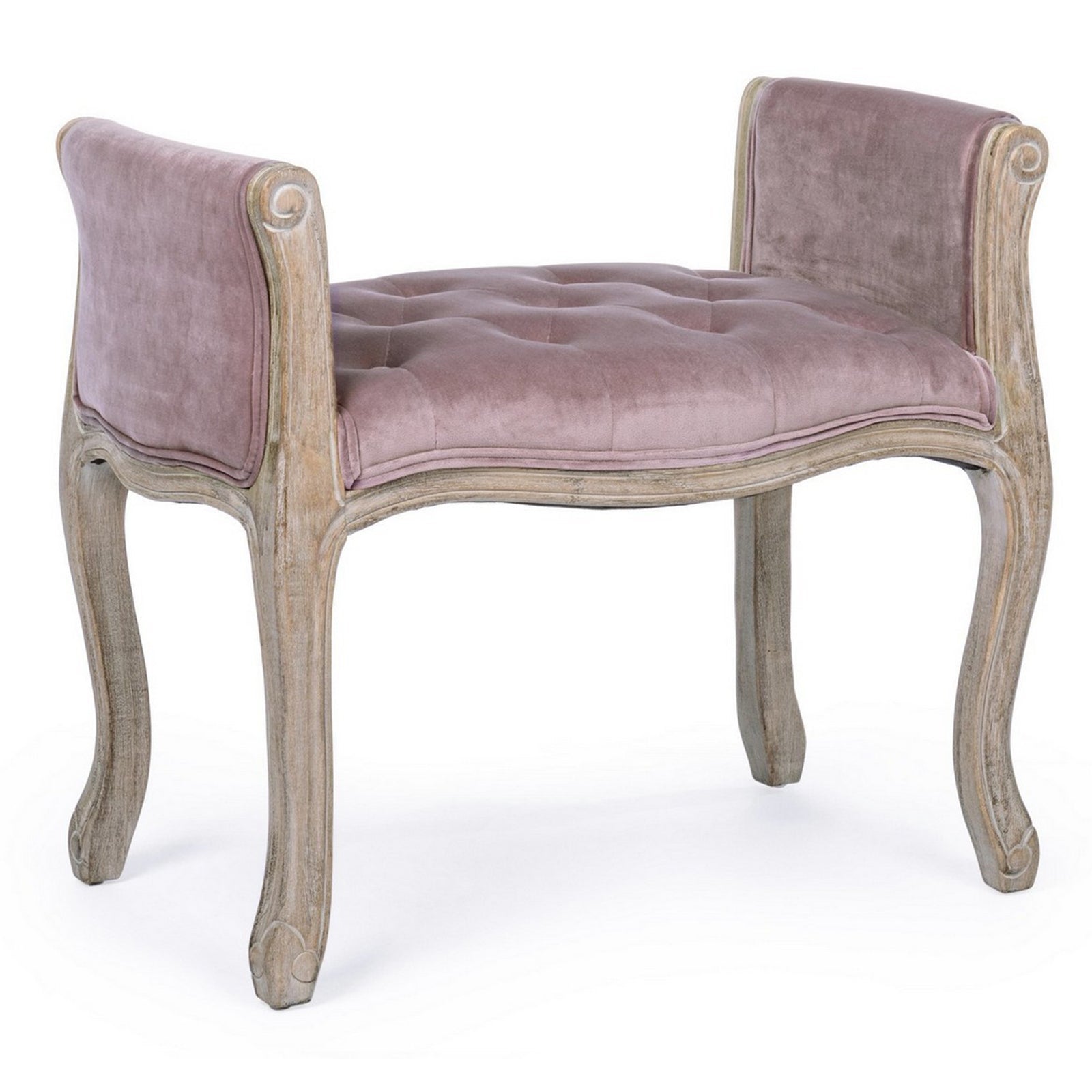Banc simple classique bois velours Diva 71 x 48 x 60 cm | Leroy Merlin