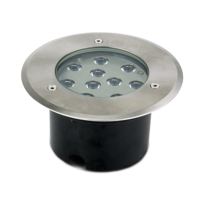 FARETTO LED DA INCASSO DA TERRA 10 W 230 V 4000°K IP67 TONDO ACCIAIO ...