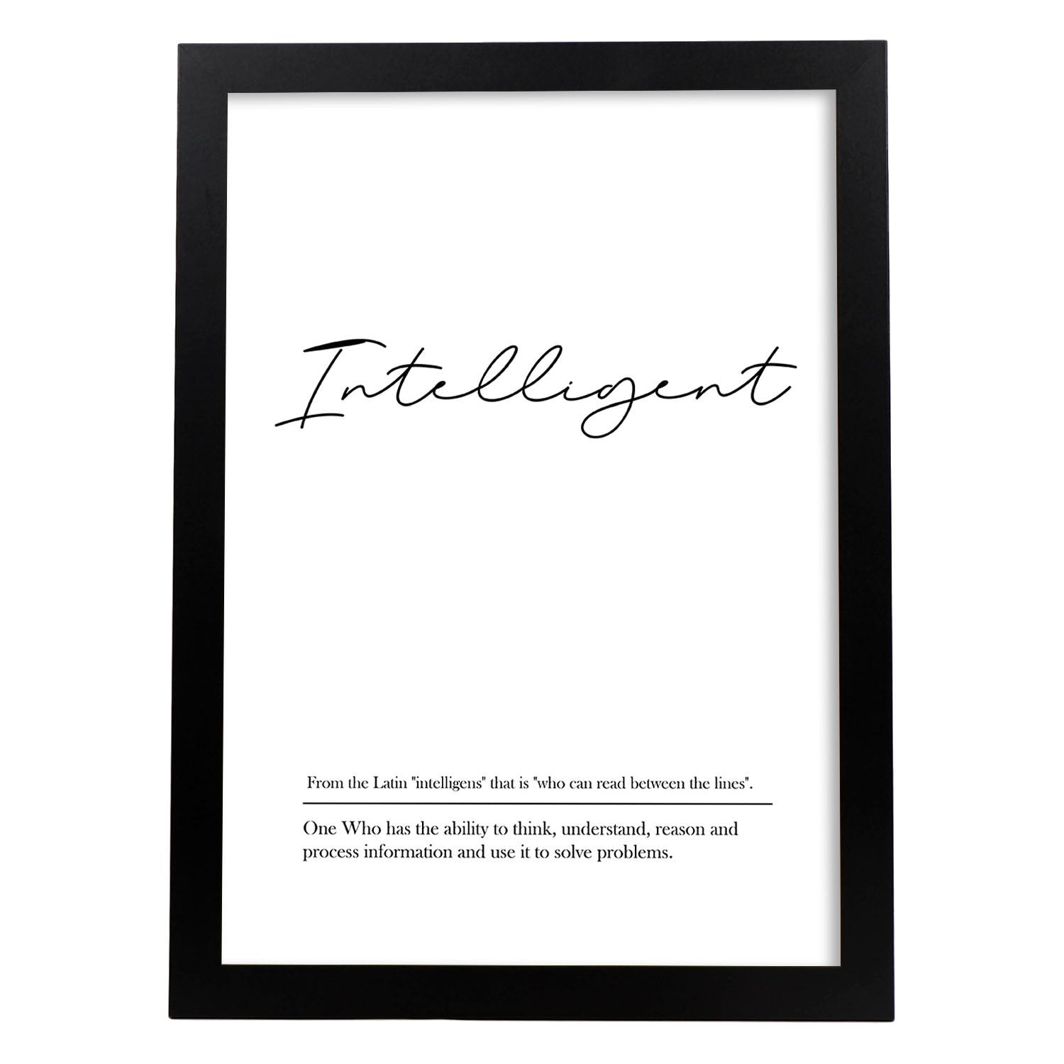 Feuille De Définition Anglaise D'intelligent. Affiche De Mot Avec ...