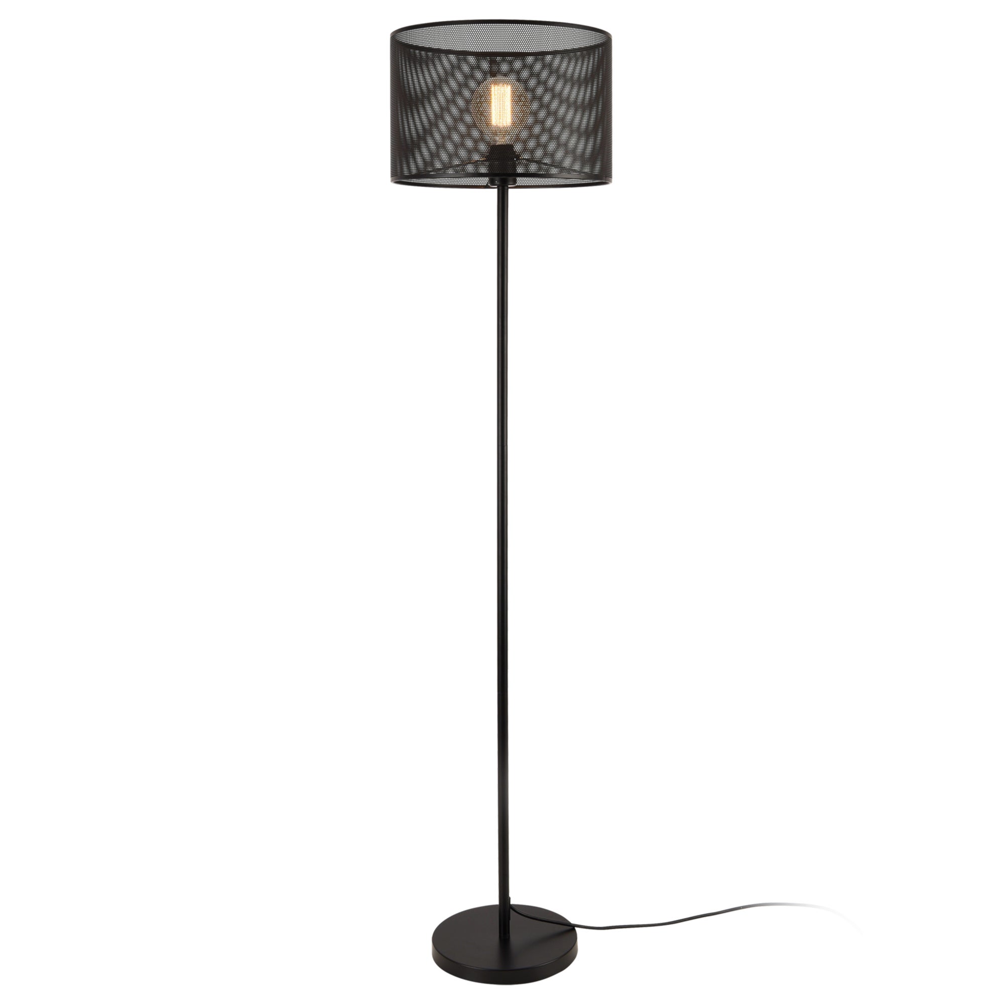 [lux.pro] Lampadaire Lampe À Pied Métal Noir E27 153 Cm | Leroy Merlin