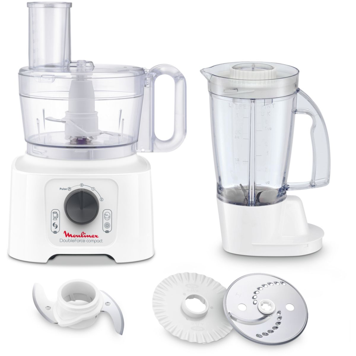 Robot multifonction MOULINEX FP542111 Double force compact blanc ...