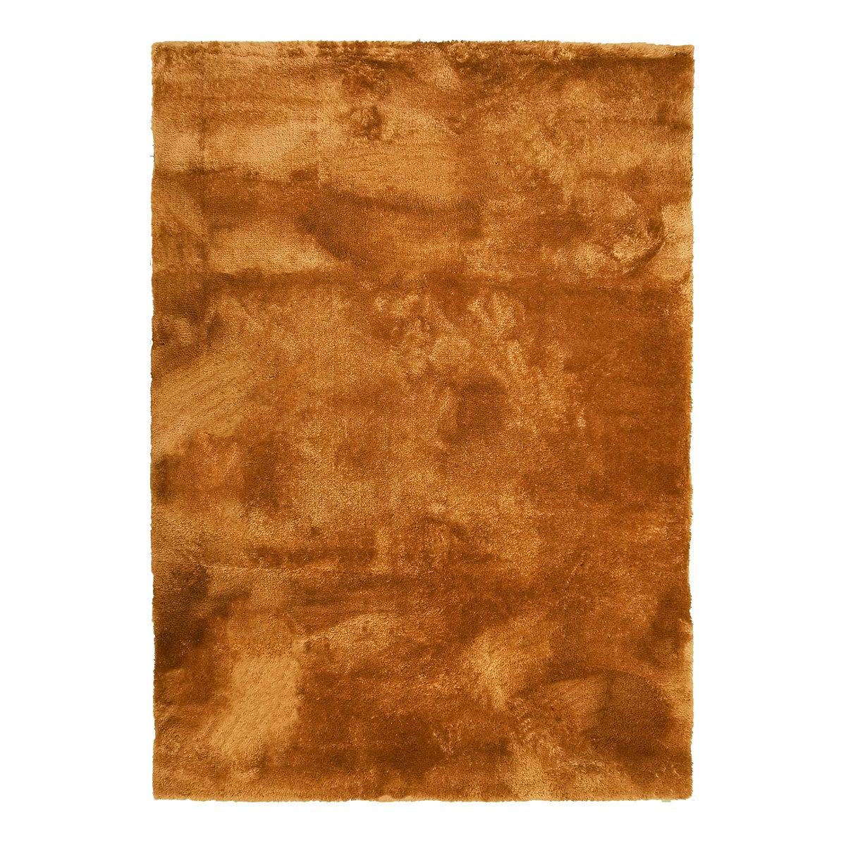 Tapis salon à poils longs extra-doux ocre 160x230 | Leroy Merlin