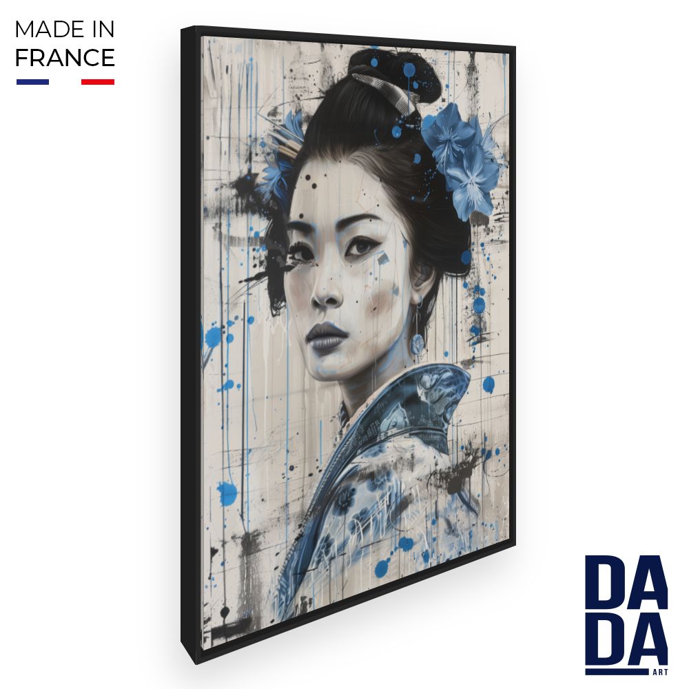 Toile encadrée Portrait élégant / 60x90cm / Cadre Noir / Fabriqué en ...