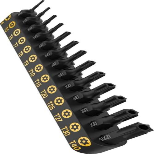 Jeu de 12 douilles Torx Star inviolables, noires | Leroy Merlin