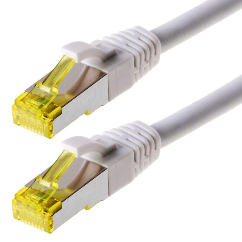 Helos c ble r seau s/ftp cat 6a blanc 5,0m | Leroy Merlin