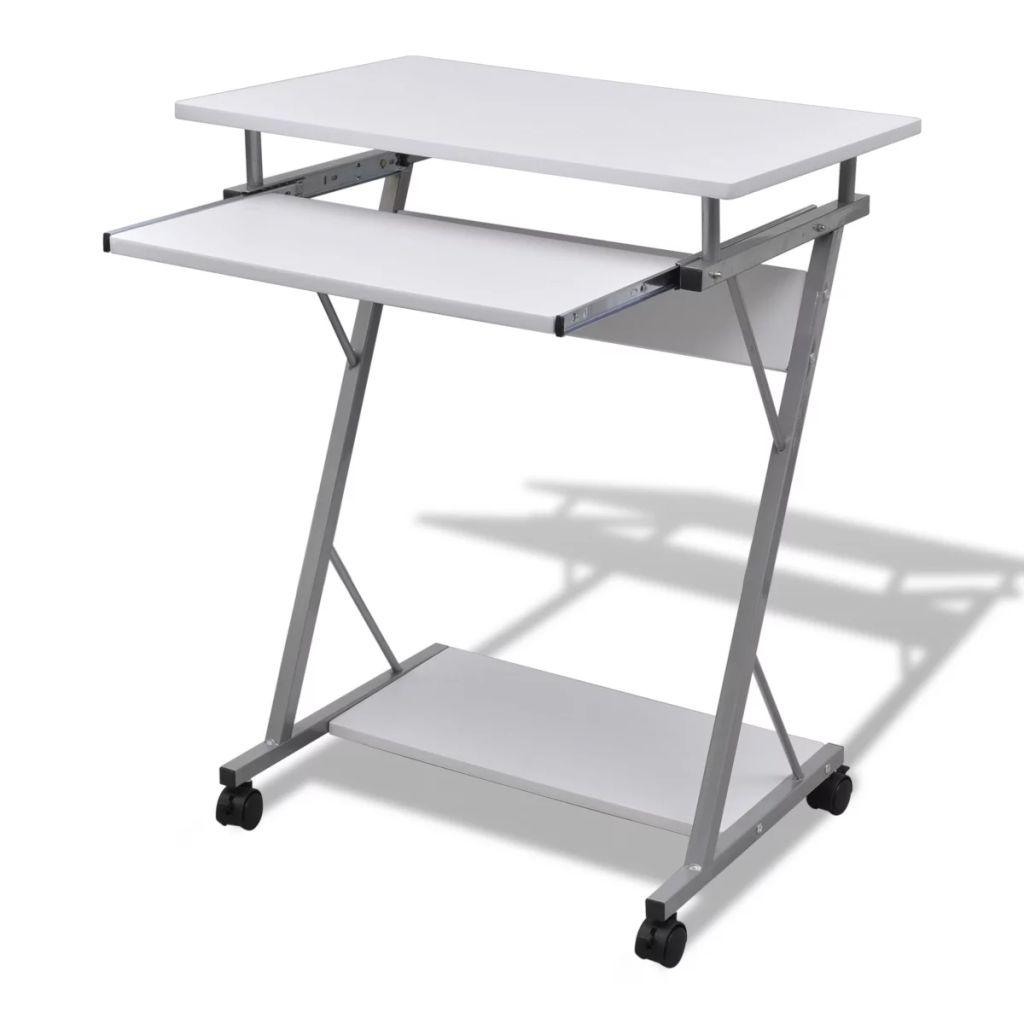 Bureau table meuble travail informatique blanche pour ordinateur ...