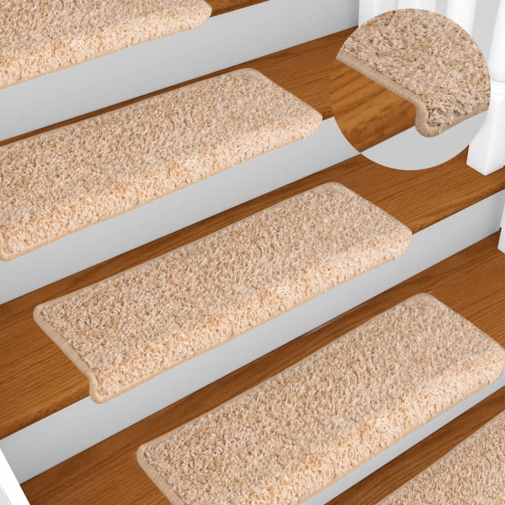 Alfombras para escaleras, 15 piezas, 65 x 21 x 4 cm, borde rectangular ...