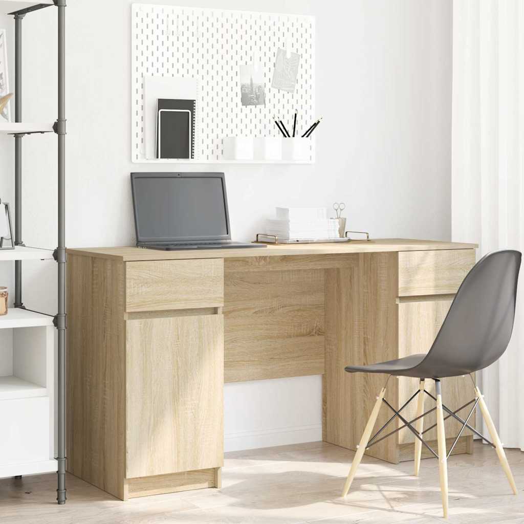 Escritorio Roble 140 x 49 x 76 cm Madera contrachapada | Leroy Merlin