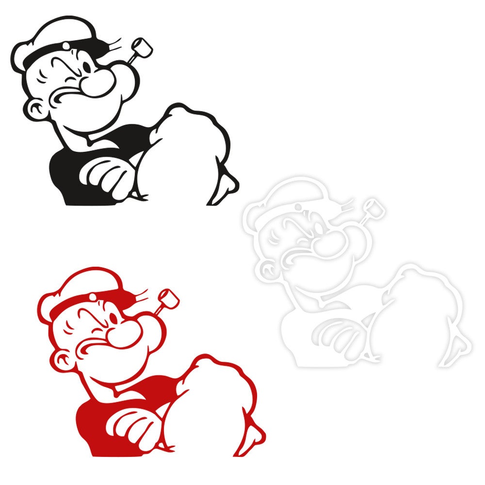 POPEYE - Sticker Mural Vinyle 55x65 Cm - Couleur ROUGE | Leroy Merlin
