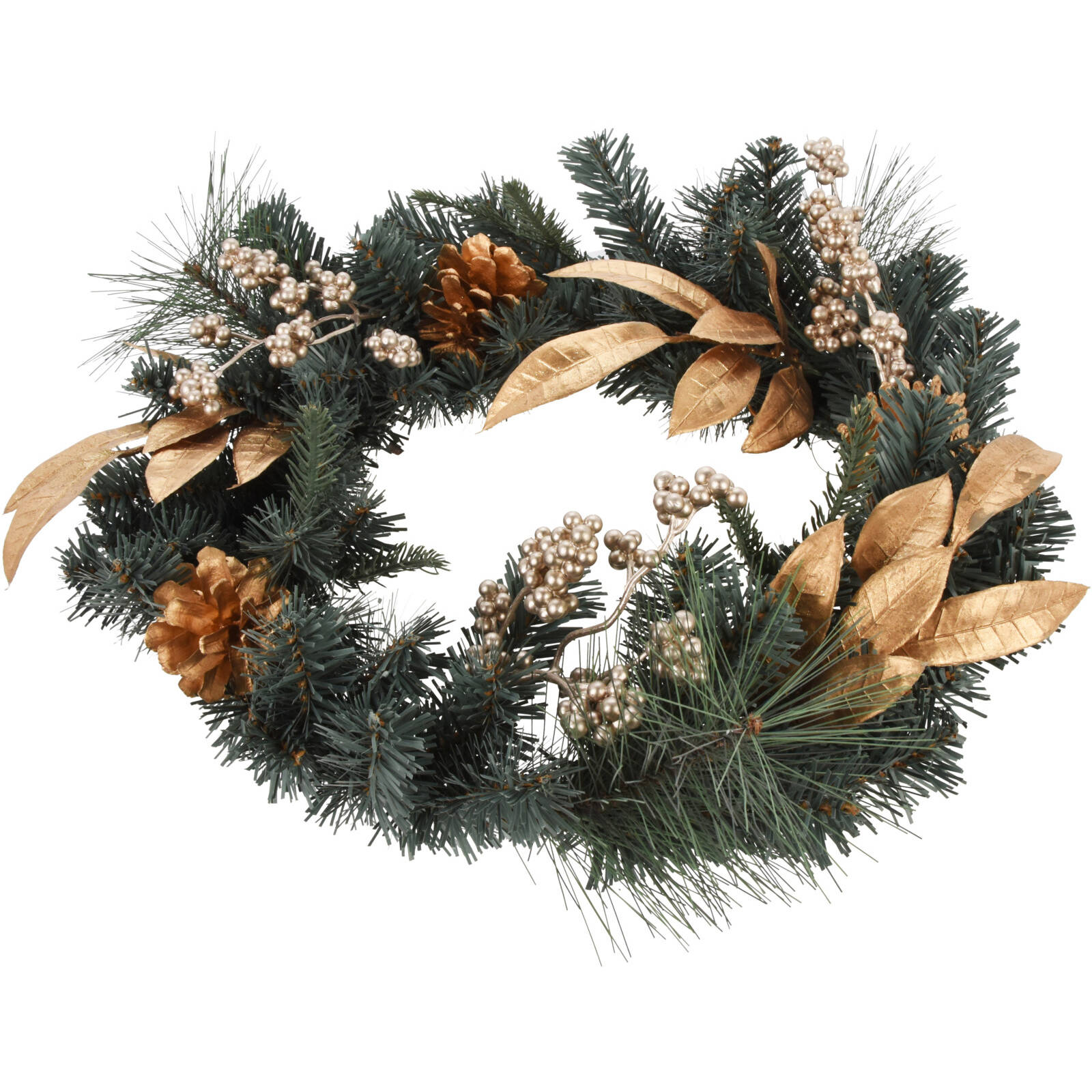 Couronne de Noël, détails dorés, Home Styling Collection | Leroy Merlin