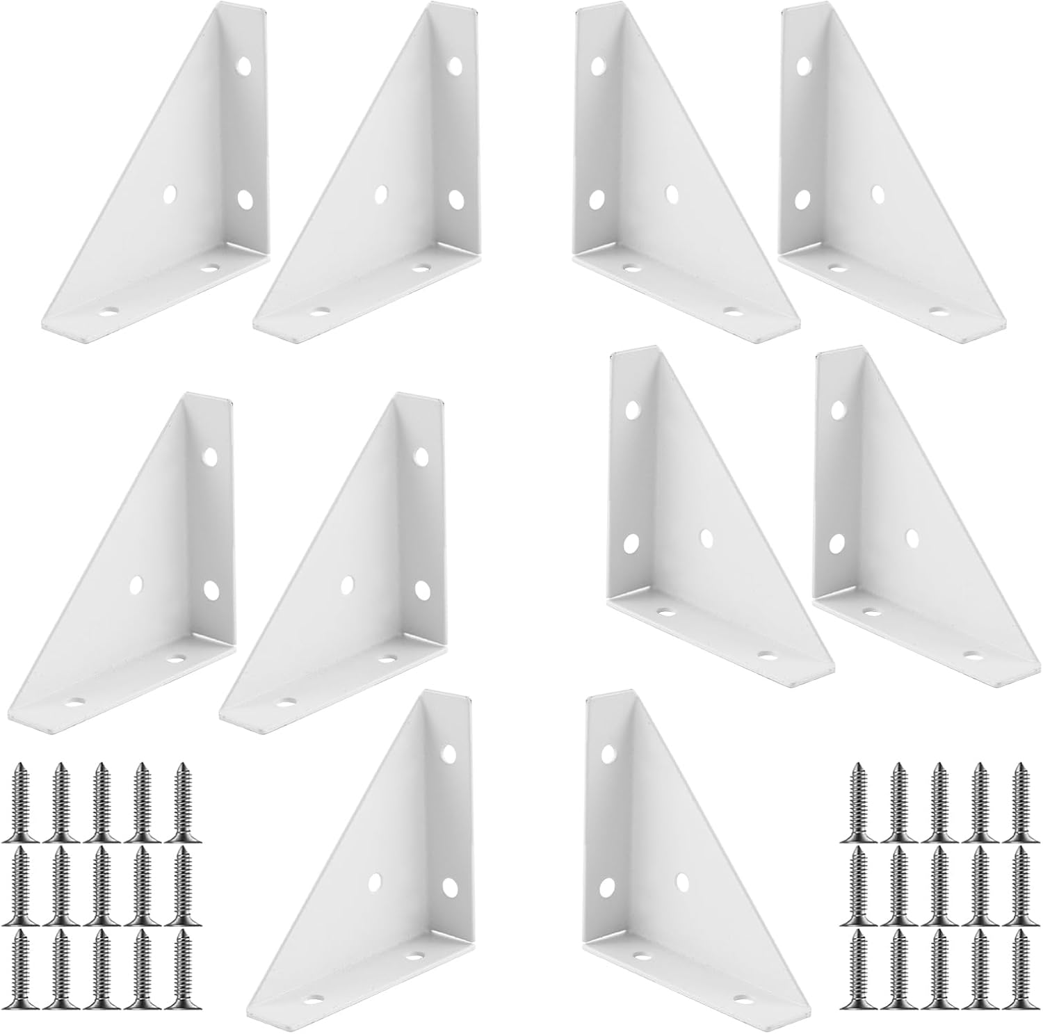 10 Pièces Equerre Metal de Fixation, 90 ° Connecteur d'Angle avec 50 ...