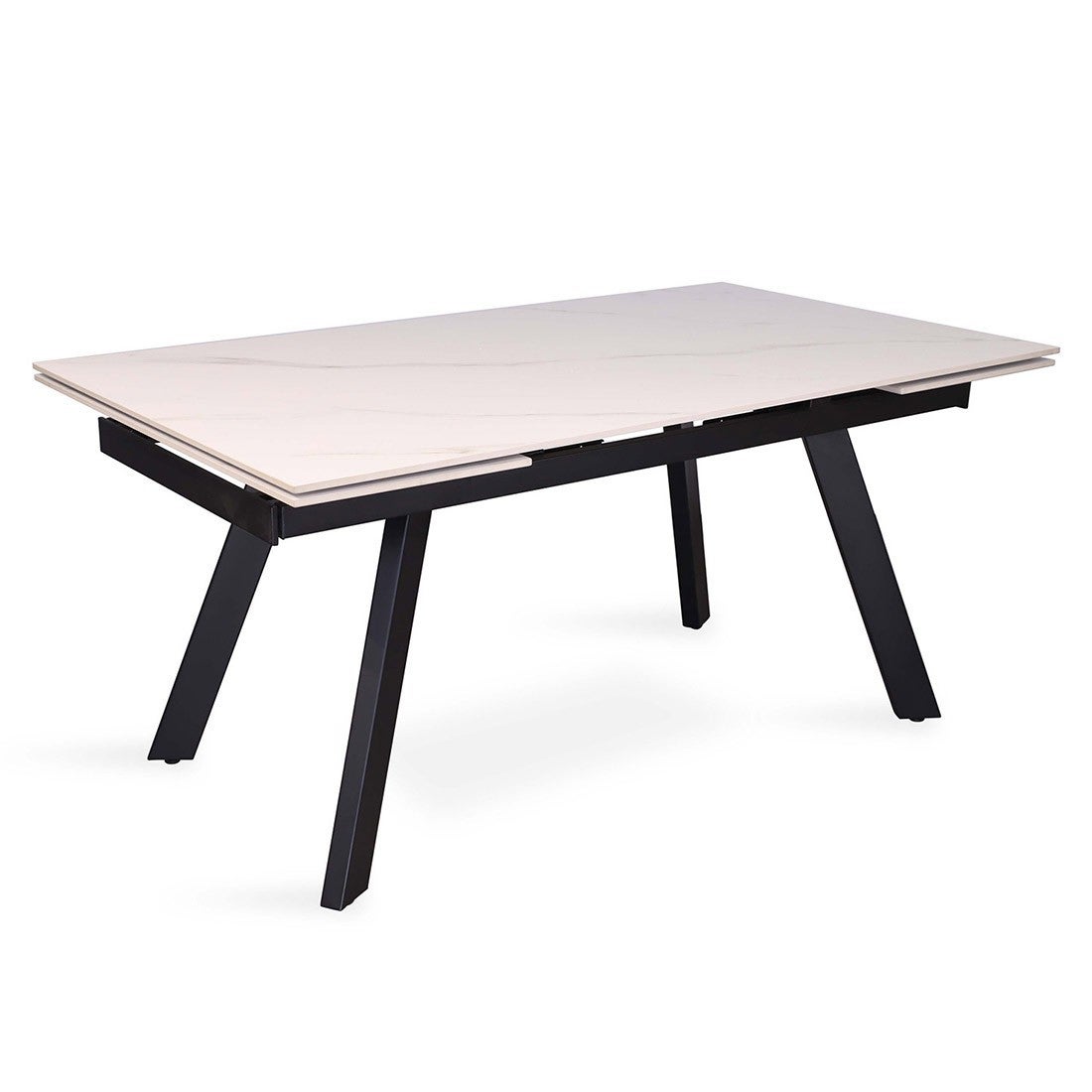Table à manger extensible pour 10 personnes avec plateau en pierre ...