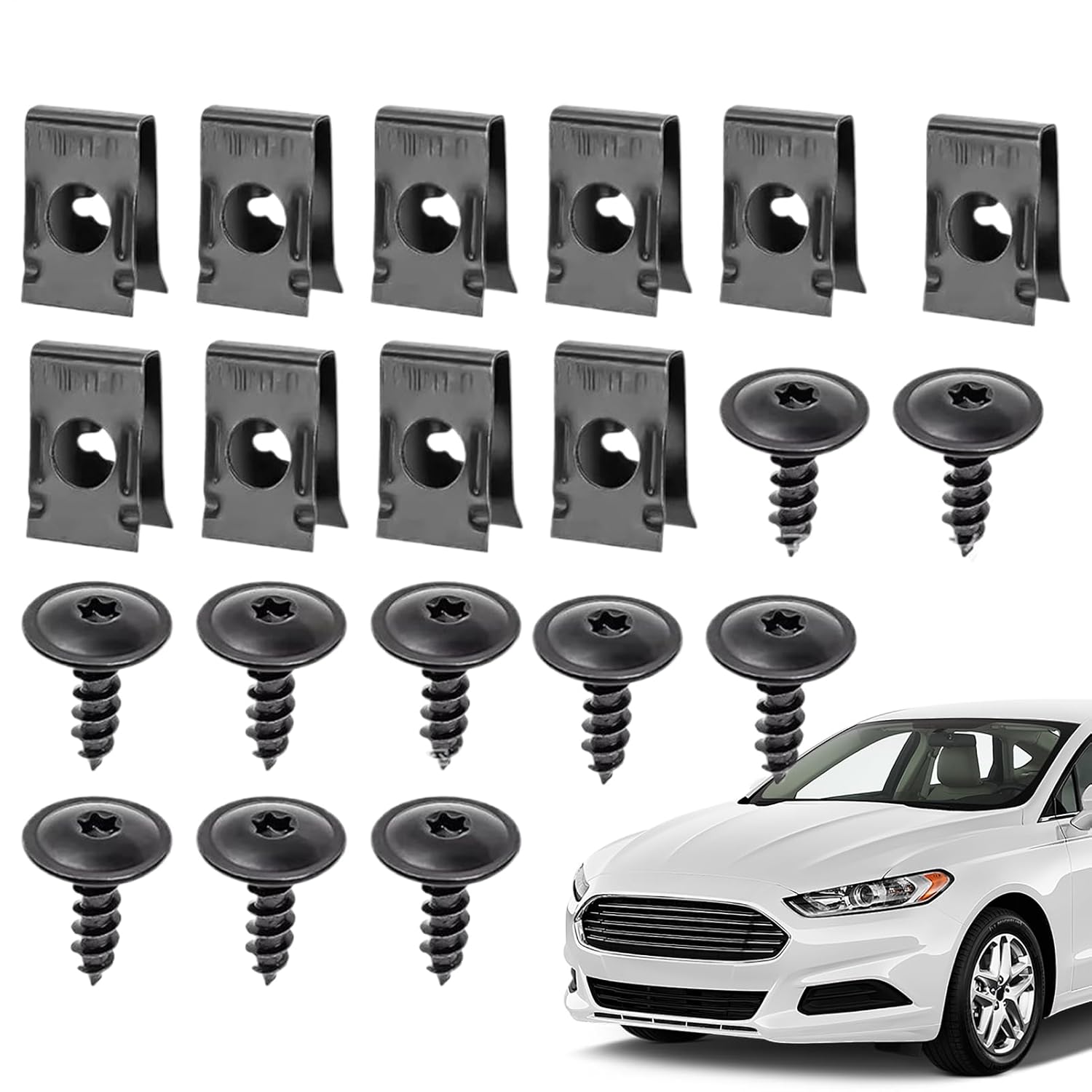 Car Clips, U Nuts and Screws, Rustproof Metal Auto Fasteners,Bumper ...