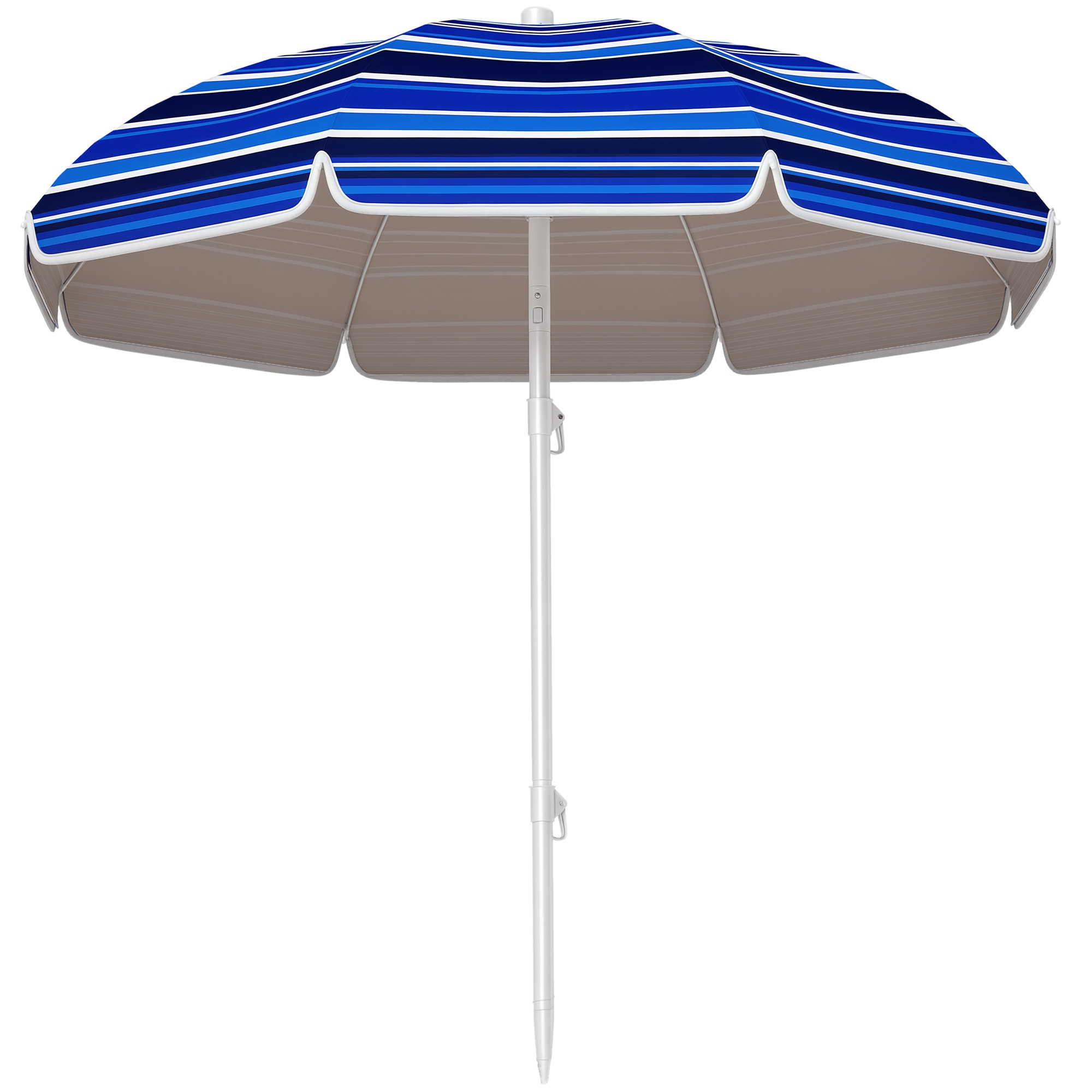 Sombrilla de playa grande con protección UV UPF50+, inclinación ...