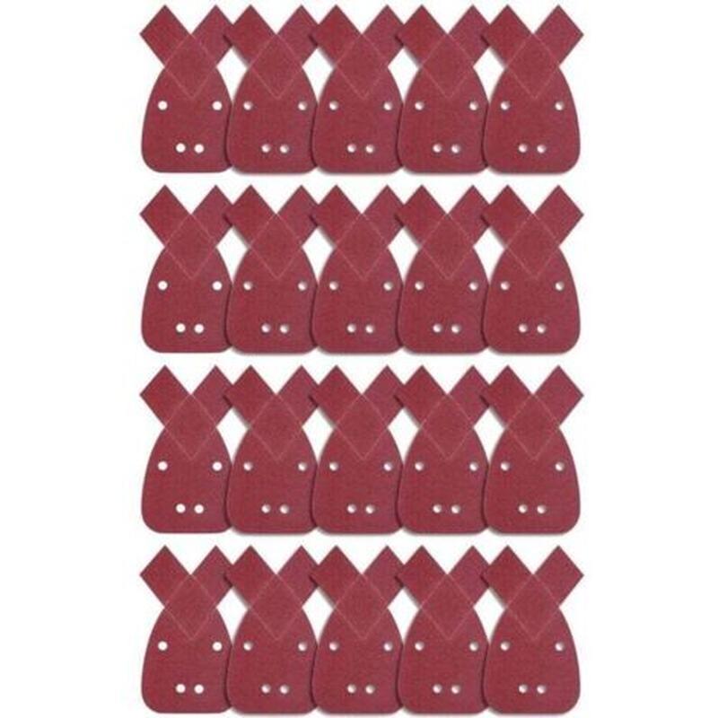 20 Pièces Feuilles Abrasives Triangles Feuilles de Ponçage 80 , Grain ...