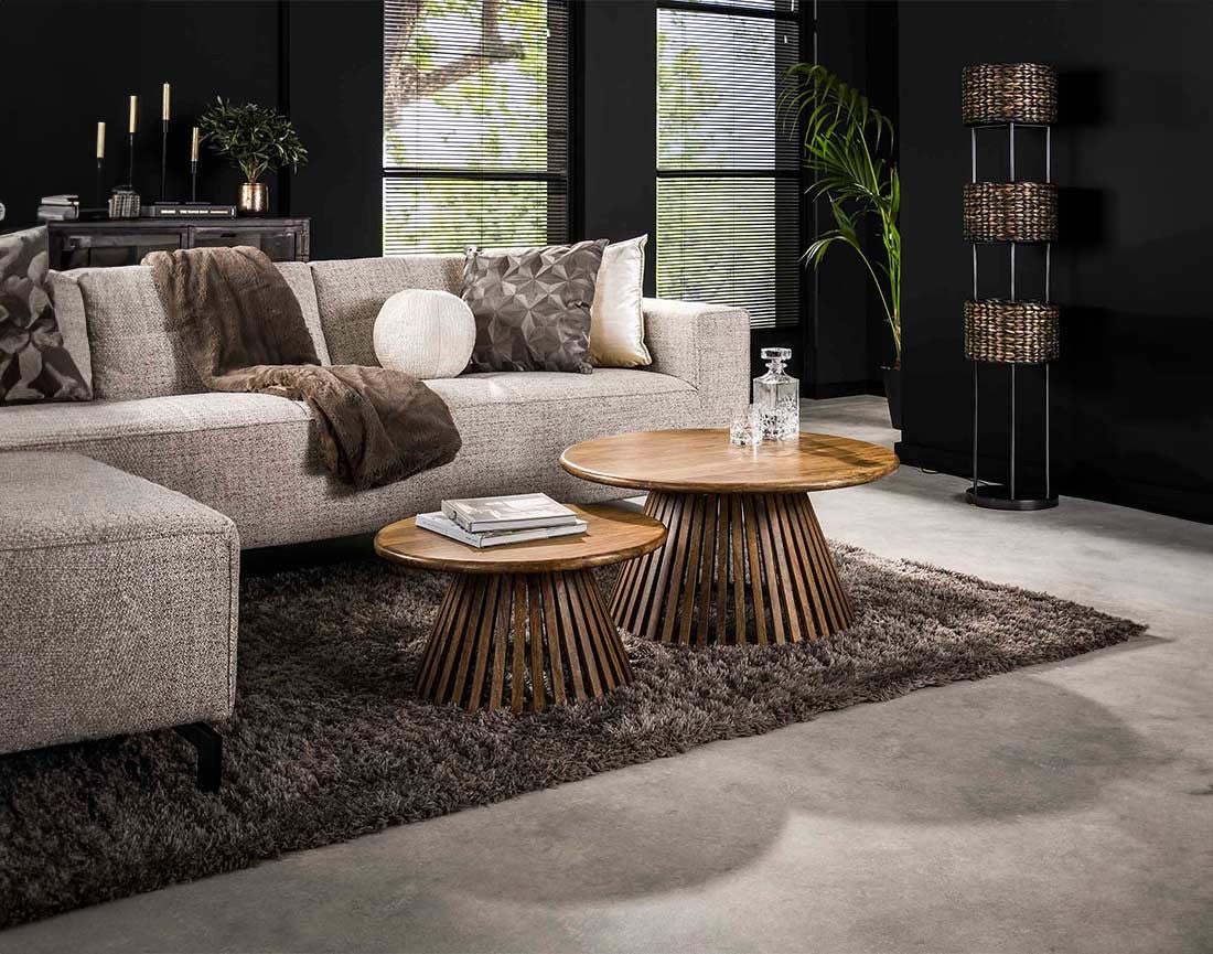 Kerala - lot de 2 tables basses - bois massif de manguier | Leroy Merlin