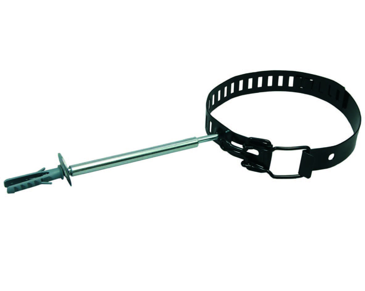 COLLIER SUPPORT TUYAU CLASSIQUE NOIR MAT 8/13 CM + BOUCHON | Leroy Merlin