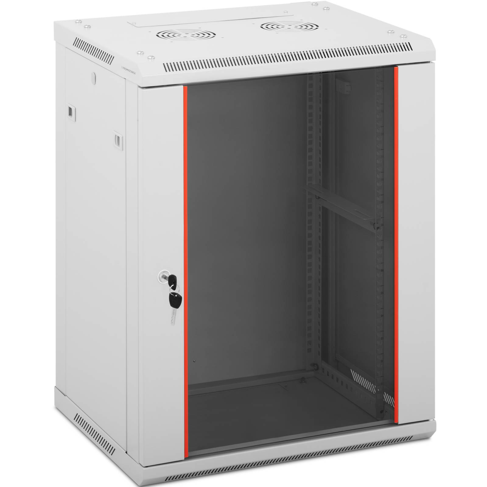 Armadio Rack Dati 19 Pollici Chiudibile Chiave 15U Grigio Alloggiamento ...