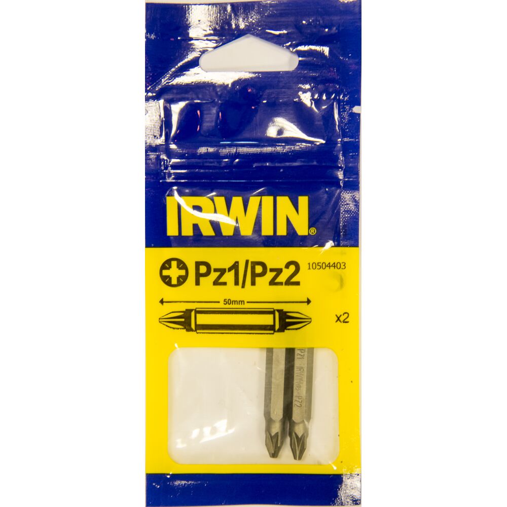 2 Puntas destornillador doble punta Pz1-2 1/4" (50mm) | Leroy Merlin