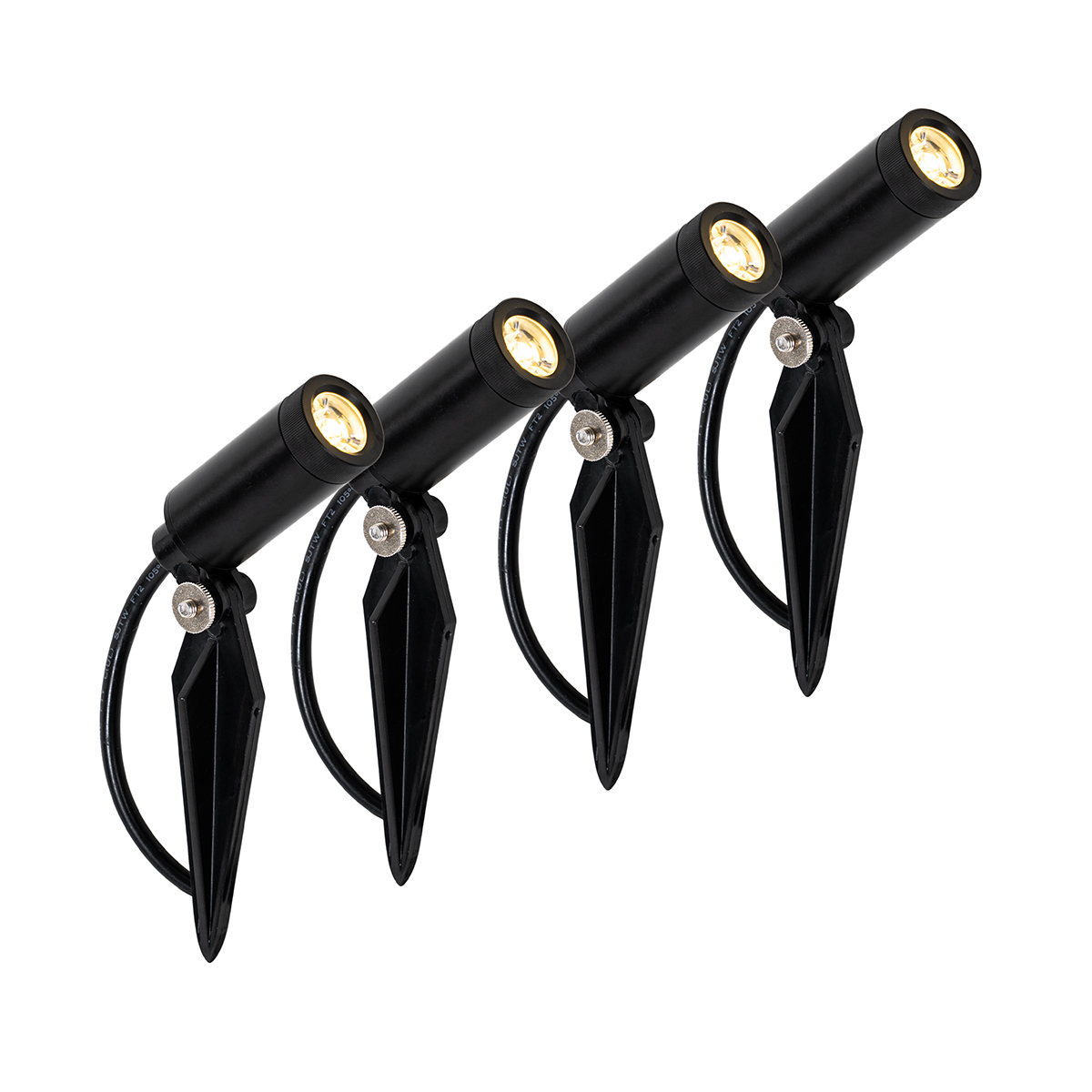 LED Spot sur piquet solaire garly - 1 lumière - L 24 cm - Noir ...